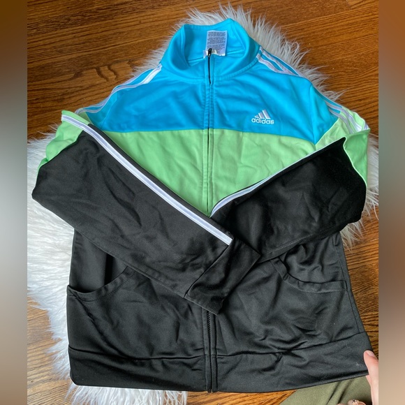 adidas | Shirts & Tops | Girls Colorblock Adidas Track Jacket | Poshmark